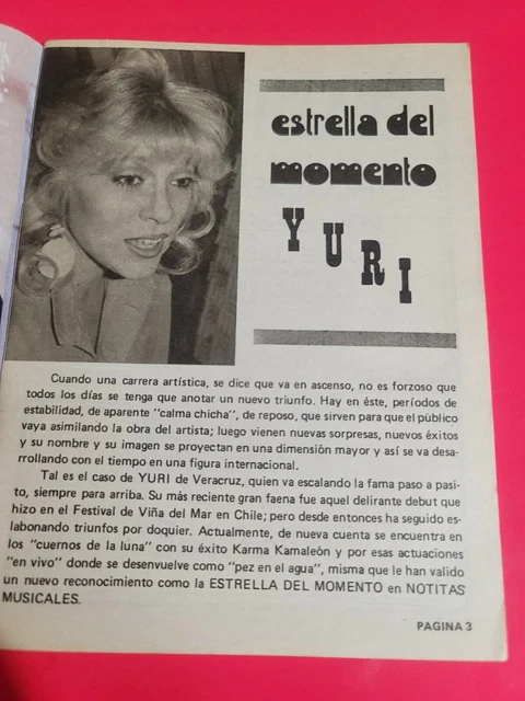 YURI MICHAEL JACKSON Menudo Ray Reyes Luis Miguel Marisela Diana Ross ...