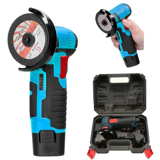 MINI SMERIGLIATRICE DOPPIA Batteria Litio Flessibile Dischi Ferro Con ...