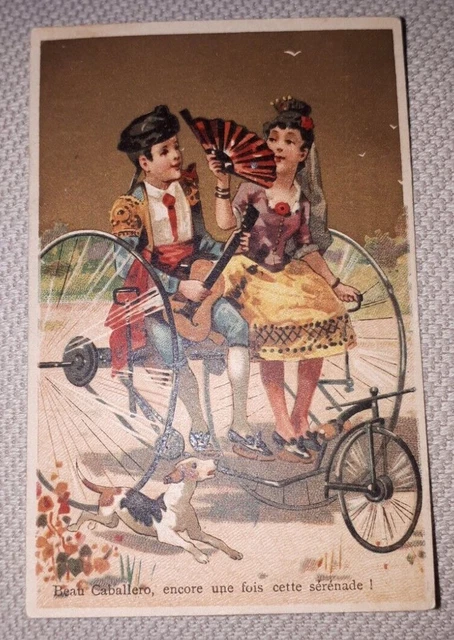 CHROMO VELO PUB Photographie E. Vallois Cycle Cyclisme 1885 - 1890 EUR ...