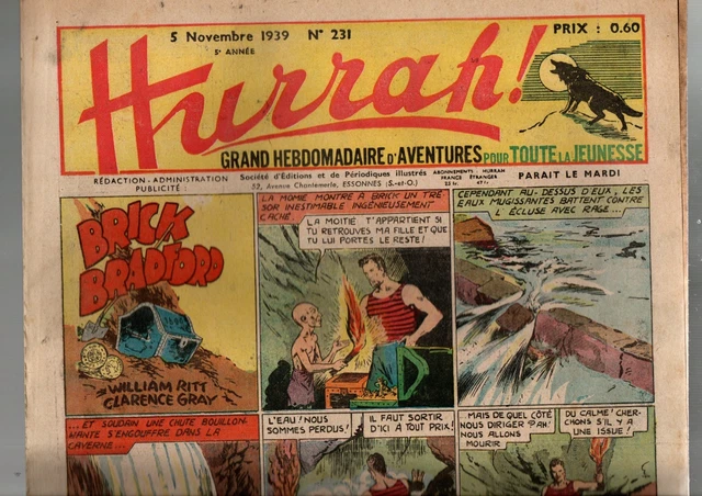HURRAH N°231 - 5 NOVEMBRE 1939. Brick Bradford. Bel état EUR 10,00 ...