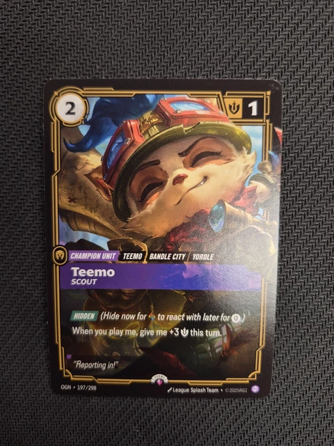 RIFTBOUND LEAGUE OF Legends TCG Teemo Promo Card 197/298 English NM $27 ...