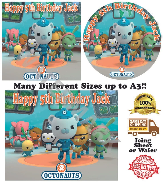 OCTONAUTS PERSONALISED EDIBLE Wafer Icing Cake Topper Costco Any Size ...