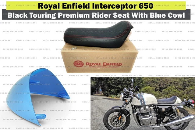 ROYAL ENFIELD &INTERCEPTOR 650 Touring Premium Rider Seat With Blue ...