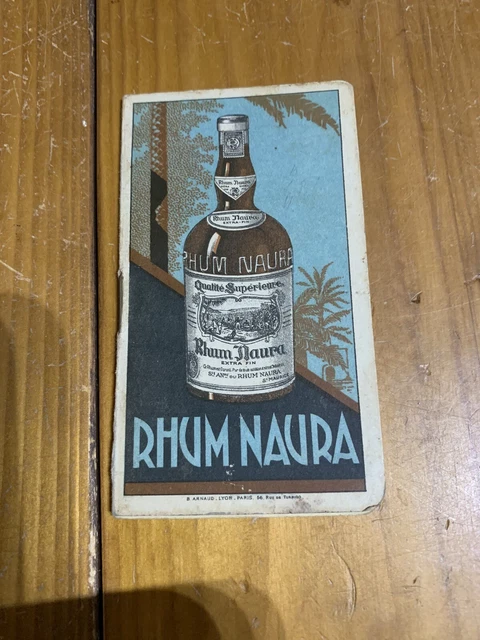 CARNET DE NOTES calendrier 1931 publicitaire RHUM NAURA Apéritif bistro ...