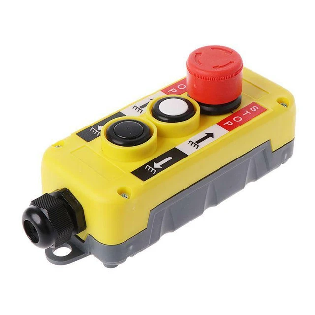 PUSH BUTTON SWITCH Emergency Stop for Electric Crane Pendant Control ...