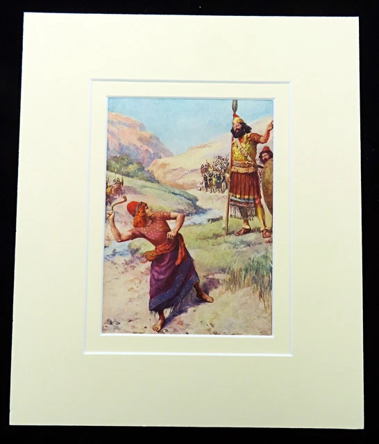 KING DAVID AND the Angel Bible Story Book of Samuel Antique Victorian ...