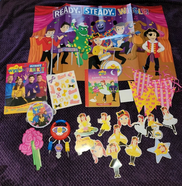 THE WIGGLES BIG Red Car Keys Lighted Tambourine Stickers Poster Emma ...