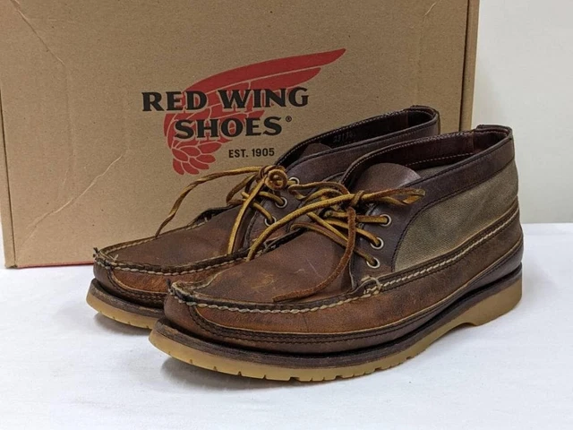 RED WING LEATHER Wabasha Chukka Boots Shoes Men Size US 9 Genuine £249. ...