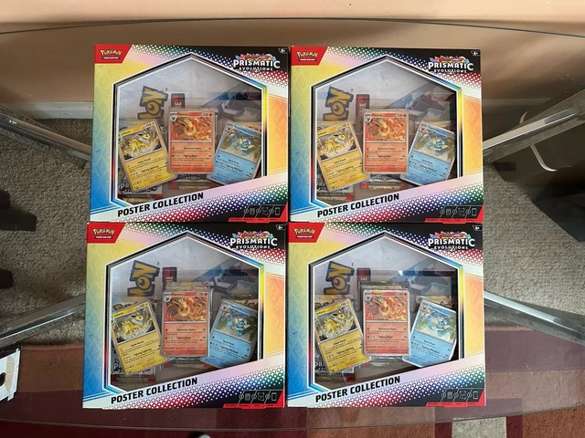 4X POKÉMON TCG Prismatic Evolutions Poster Collection Box Sealed In ...