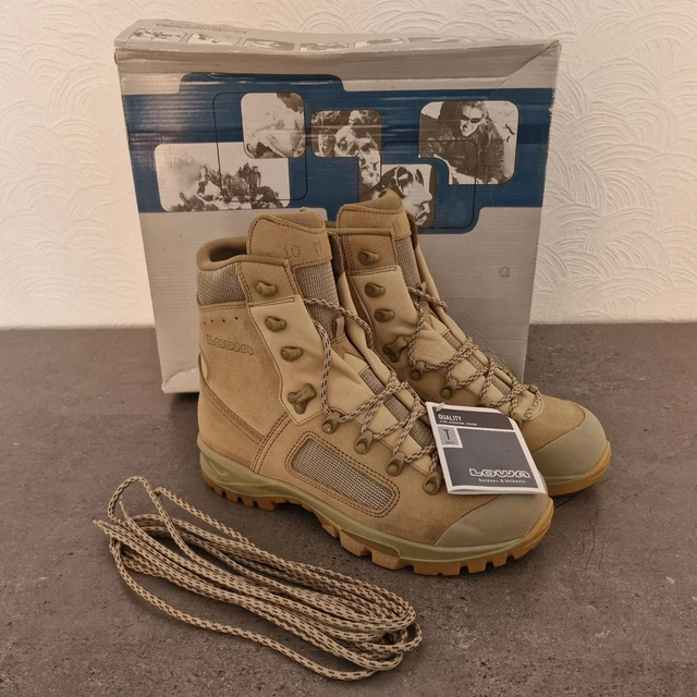 NEW LOWA ELITE Desert Combat MOD Military Boots Mens UK 10 EU 44.5 ...