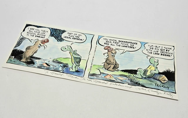 ORIGINAL COLOR POGO Comic Strip from 1993 Walt Kelly ' s Daughter ...
