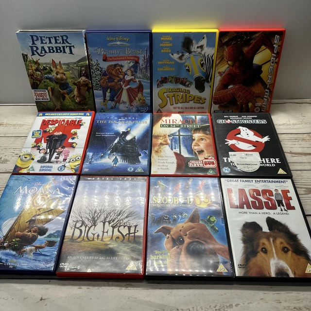 CHILDRENS DVD BUNDLE Peter Rabbit Moana Spider-Man 12 Title Set Lot £12 ...
