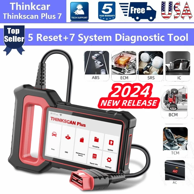 THINKSCAN PLUS S7 Car OBD2 Diagnostic Scanner Tool ECM ABS SRS TCM BCM ...