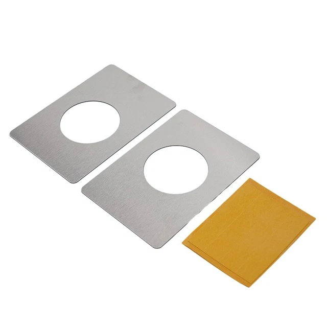 REPAIR DOORS LOCK Plate Smooth Rounded Corners Design Ball Lock Repair Plate £8.02 - PicClick UK