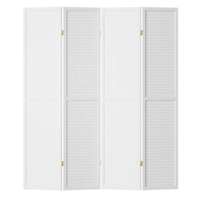 NNEDSZ 4 PANEL Room Divider Screen 164x170cm Pegboard White $304.99 ...