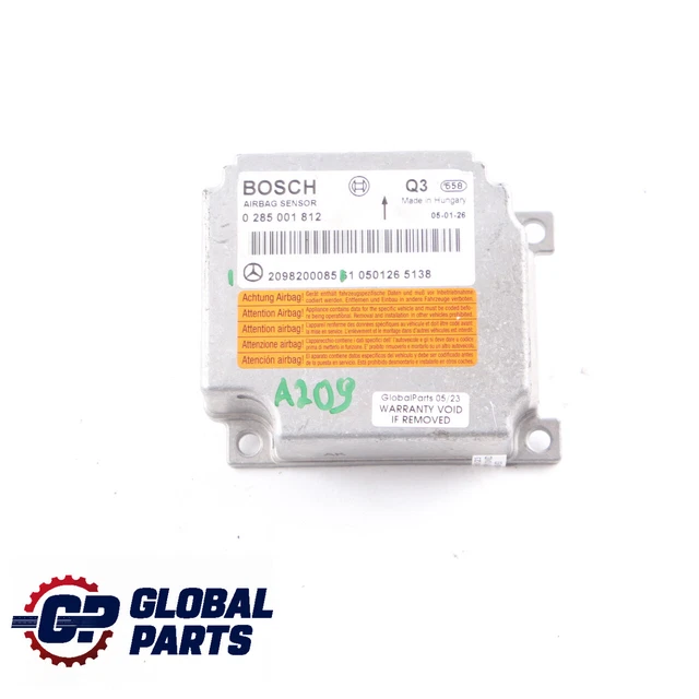 MERCEDES W209 CONVERTIBLE Air Module SRS Control Unit ECU A2098200085 ...