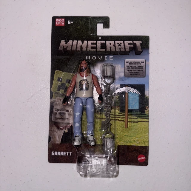 A MINECRAFT MOVIE Garrett Pickaxe & Buckchuckets 4" Figure Mattel 2025 ...
