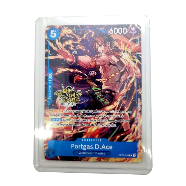 ONE PIECE CARD Game Portgas D. Ace OP07-053 Character Blue Blocker ...