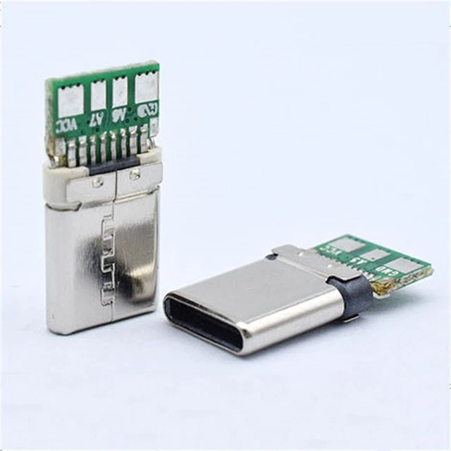 ADAPTER MALE TYPE-C Connector USB Receiver Adapter Charging Socket Male ...