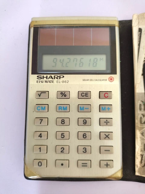 SHARP ELSI MATE EL-862 Calculator £12.36 - PicClick UK