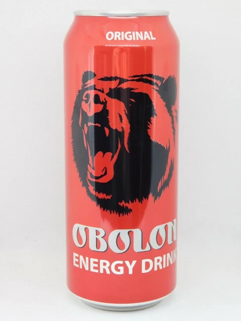 EMPTY STEEL CAN OBOLON Original Energy Drink. Ukraine. 500 ml. 2022 ...