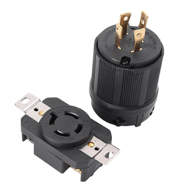NEMA L14-20P L14-20R 20A 125/250V plug Connector for Generator Cord ...