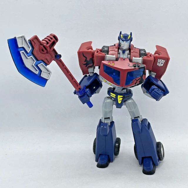 TRANSFORMERS ANIMATED OPTIMUS Prime Battle Begins Complete With Axe ...