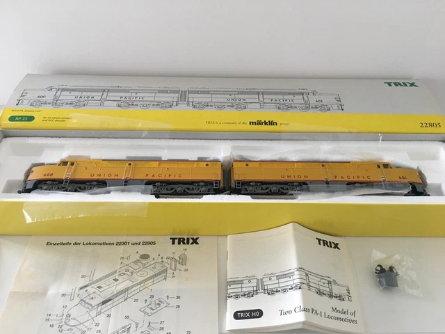 TRIX 22805 H0 HO Union Pacific ALCO Double unit PA 1 #600-601 Digital DCC EUR 275,00 - PicClick DE