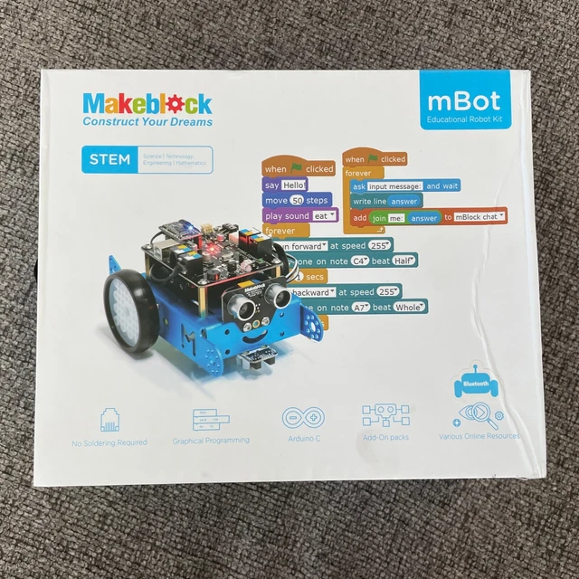 MAKEBLOCK MBOT ROBOT Kit: STEM Learning Bluetooth Arduino | Coding for ...