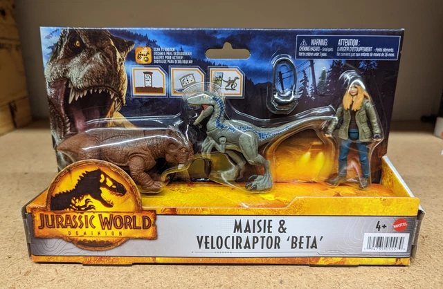 JURASSIC WORLD DOMINION Maisie & Velociraptor Beta Lystrosaurus Park ...