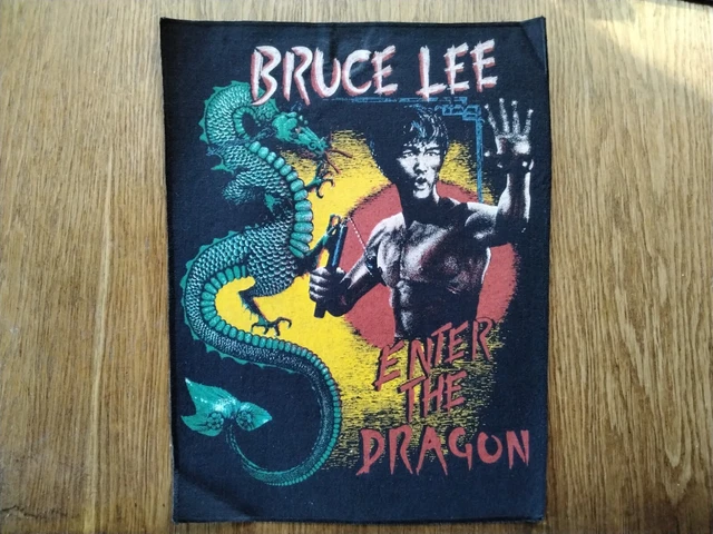 BRUCE LEE BACKPATCH Original 80er Vintage Rückenaufnäher 36x29x25cm ...