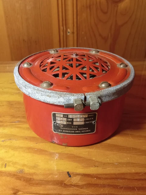 VINTAGE SIMPLEX 4032-1B Fire Alarm Horn 12V AC Red Untested £47.43 ...