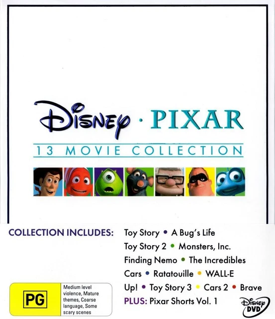 DISNEY PIXAR 13 Movie Collection DVD Box Set New and Sealed R4 $172.95 ...