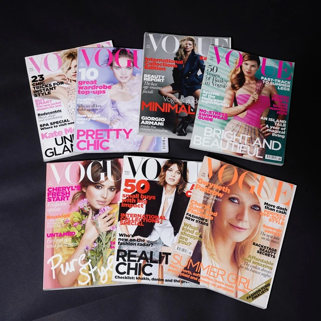 VOGUE MAGAZINE 2010 Bundle of 7 Issues UK English British Vintage Job ...