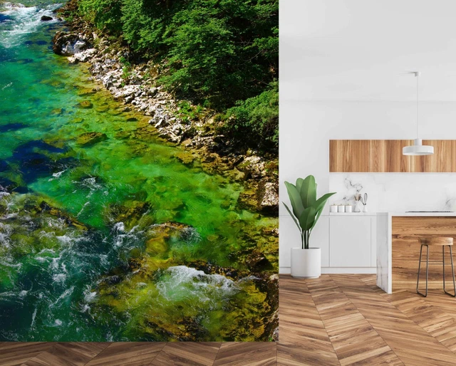 3D NATURE GREEN River G9298 Wallpaper Wall Murals Removable Self ...