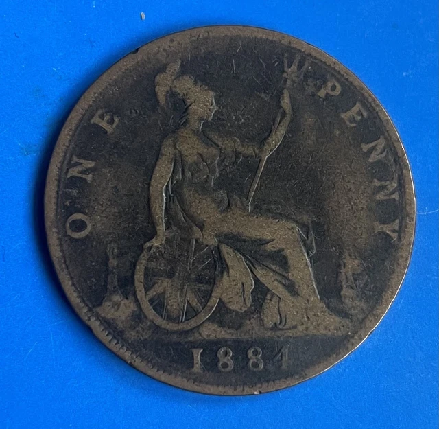 1884 GREAT BRITISH Penny. PLEASE READ POSTAGE DETAILS.. 4 $5.00 ...