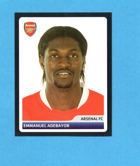 Panini Champions 2006 2007 Figurina N 86 Adebayor Arsenal New Black