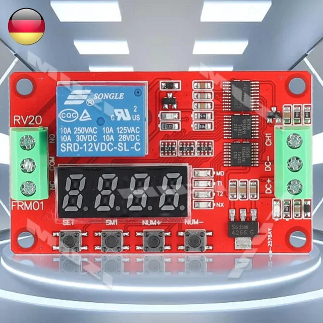 FRM01 INFINITE LOOP Relay Module DC 5V 12V 24V Automation Delay Loop ...