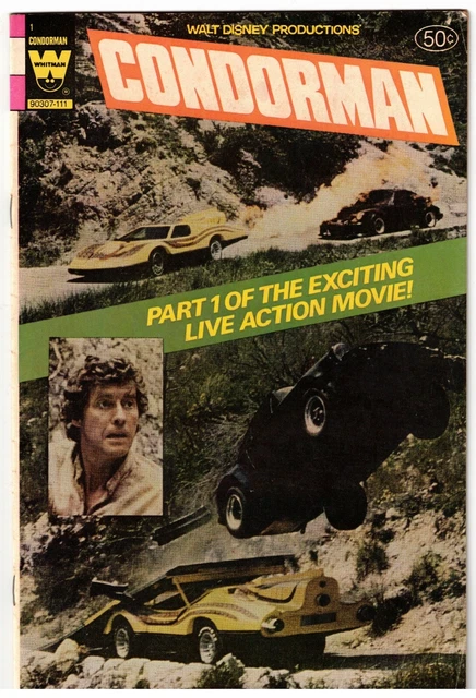 WALT DISNEY CONDORMAN Comic Book Set #1-3 Whitman Movie Adaptation 1981 ...