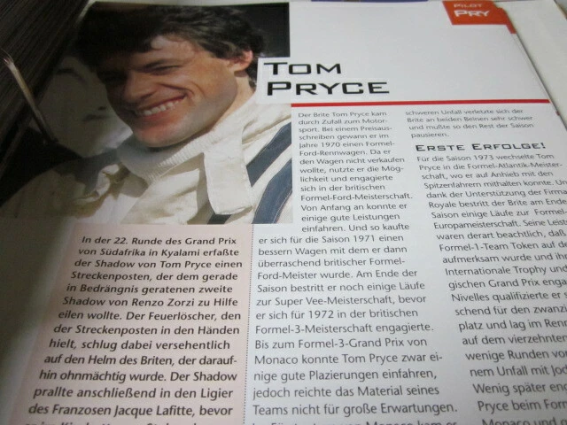 FORMEL 1 ARCHIV Piloten Tom Pryce England EUR 13,45 - PicClick DE