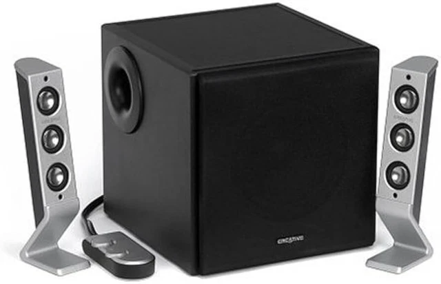 CREATIVE I-TRIGUE 3200 2.1 PC Soundsystem complet set fully recap 100% ...