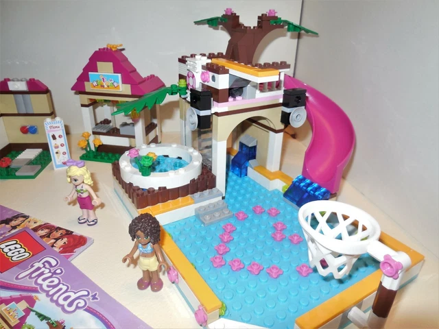 LEGO FRIENDS HEARTLAKE City Pool Slide Stand Downtown 41008 Building ...