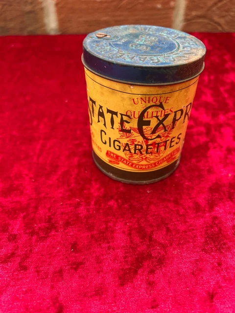 ANTIQUE STATE EXPRESS 555 round cigarettes tin £10.00 - PicClick UK