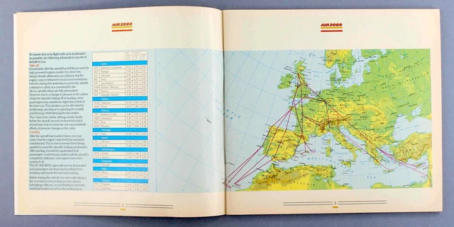 AIR 2000 AIRLINE Inflight Magazine 1988 Route Map Seoul Olympics £24.95 ...
