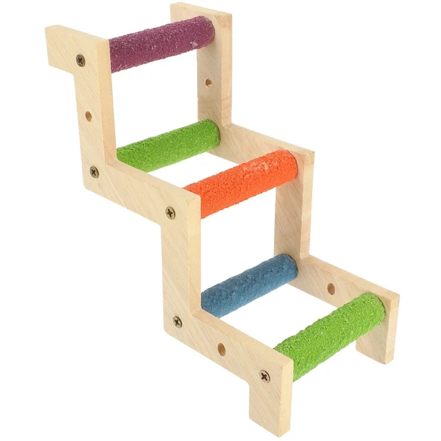 WOODEN Z TYPE Bird Ladder Bird Beak Climbing Ladder Parrot Hamster ...