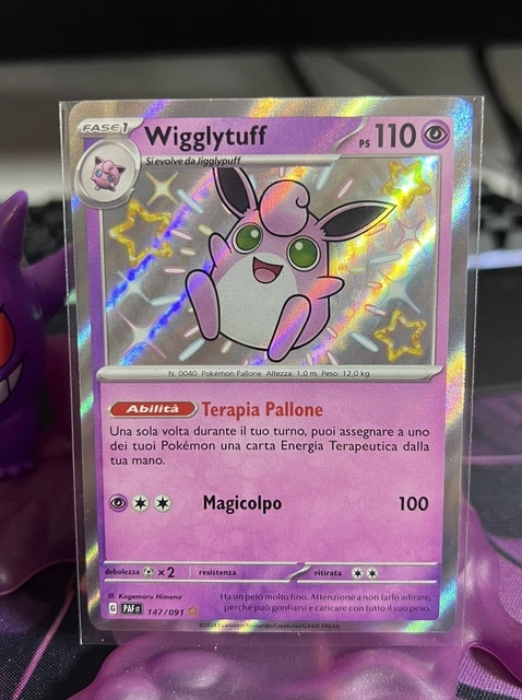 CARTE POKÉMON WIGGLYTUFF 147/091 PAF Baby Shiny Destino Di Paldea Holo ...