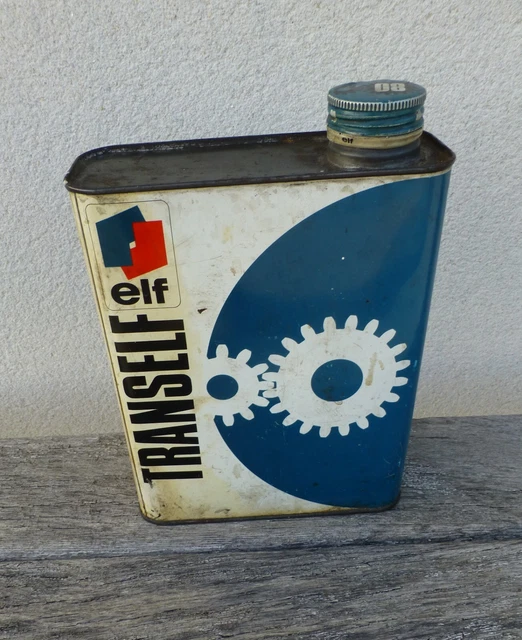 ANCIEN BIDON HUILE ELF TRANSELF OIL CAN DECO GARAGE AUTOMOBILIA EUR 9 ...