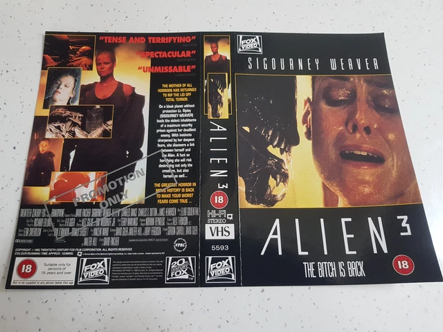 ALIEN 3 - Sample VHS Video Sleeve - Large Box - No Tape £29.99 ...