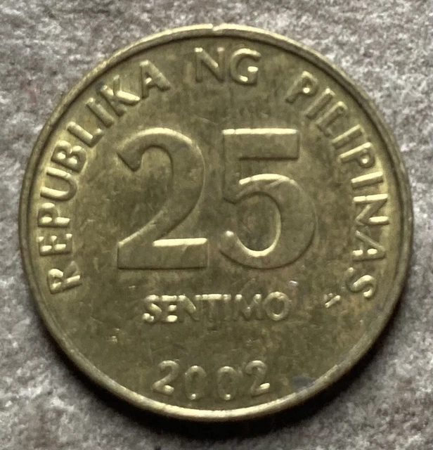 VINTAGE 2002 REPUBLIKA Ng Pilipinas 25 Sentimo Coin Philippines 🇵🇭 $0. ...