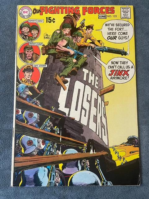 OUR FIGHTING FORCES #125 1970 DC Comic Book War Losers Joe Kubert VG/FN ...